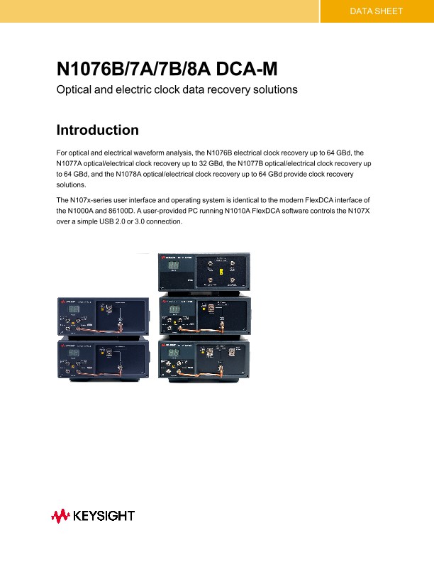 N1076B/7A/7B/8A DCA-M PDF Asset Page | Keysight